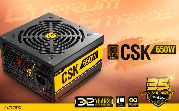 Nguồn Antec CUPRUM STRIKE CSK 750W 80 Plus Bronze