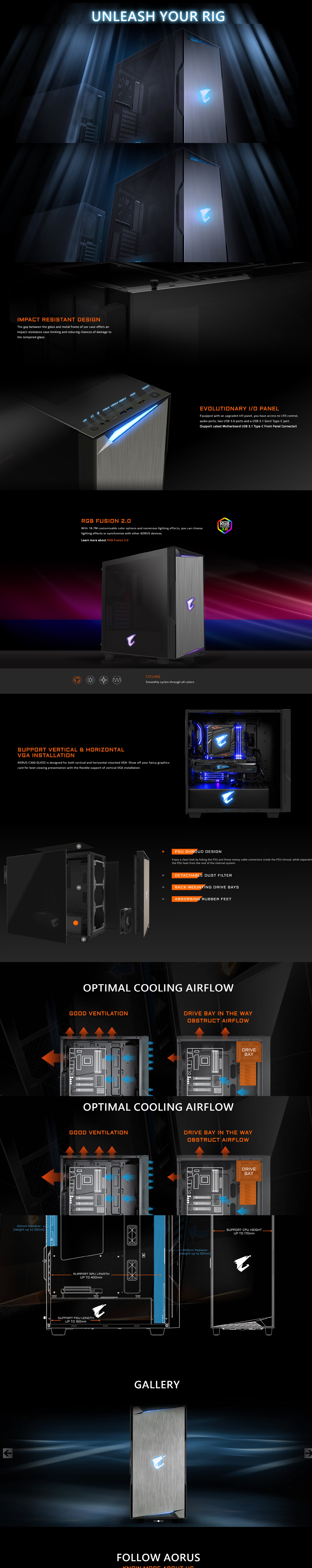 Vỏ Case Gigabyte AORUS C300 GLASS