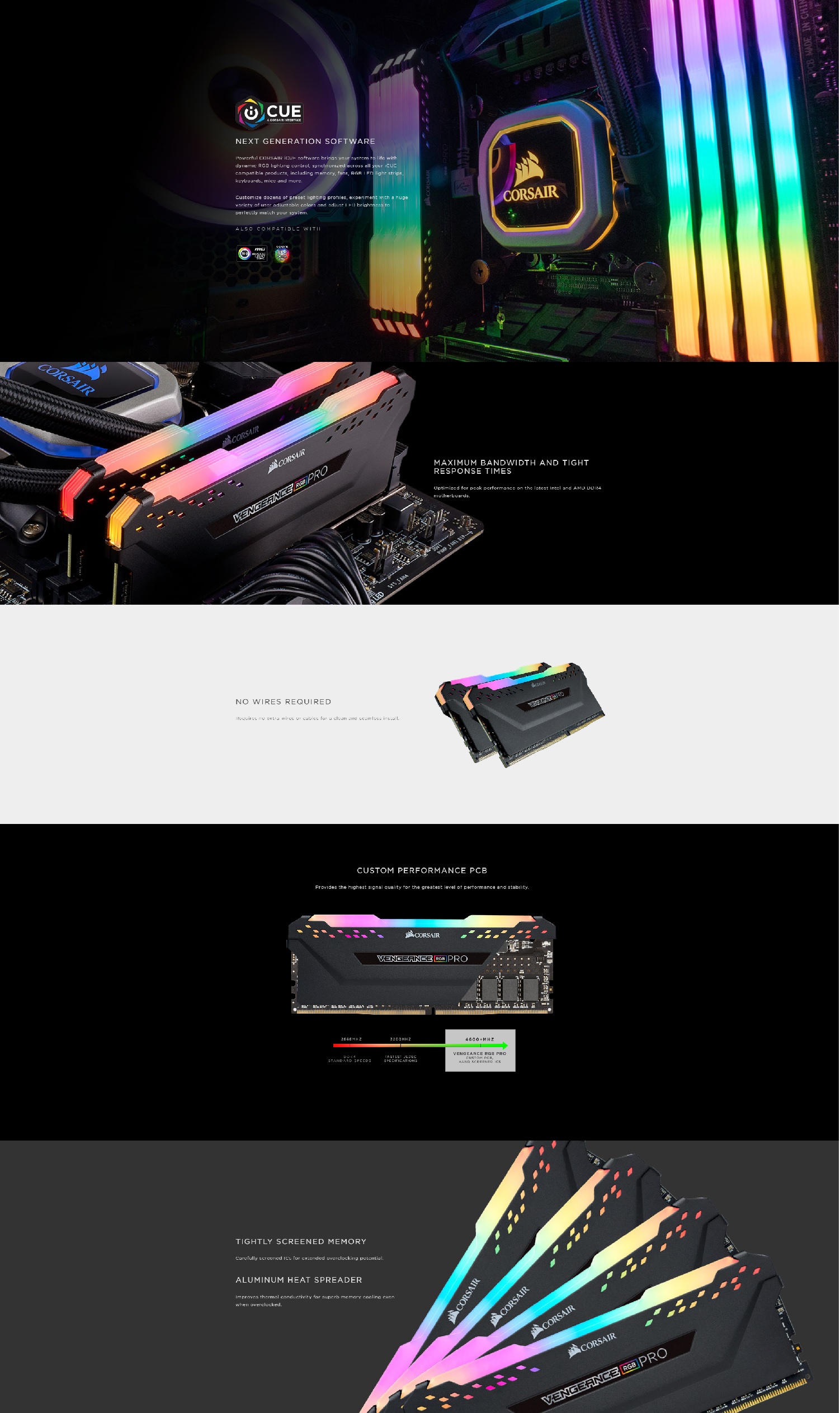 RAM Corsair VENGEANCE RGB PRO 16GB (2 x 8GB) DDR4 DRAM 3000MHz Black ...