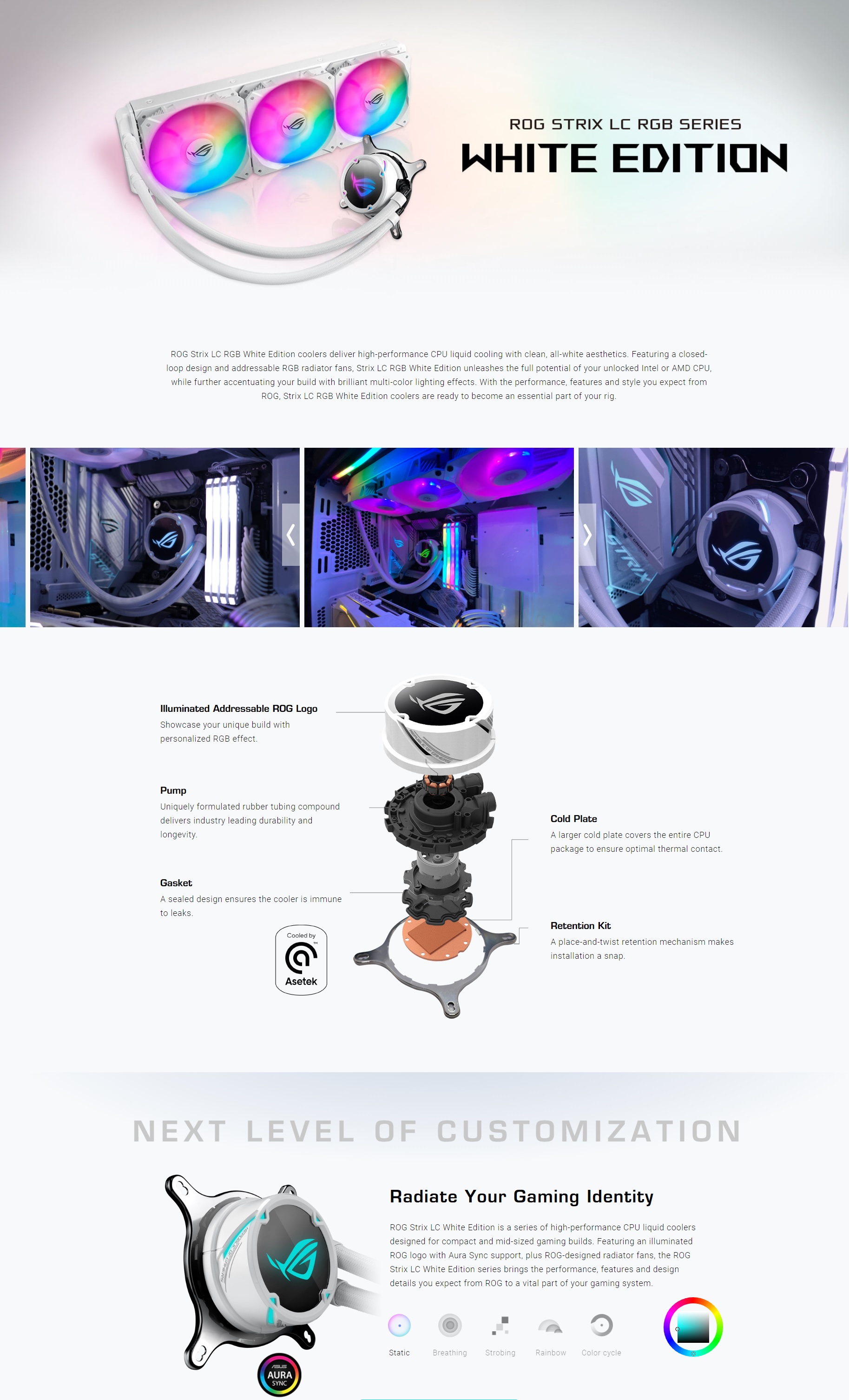 Tản nhiệt nước AIO Asus ROG Strix LC II 360 ARGB White