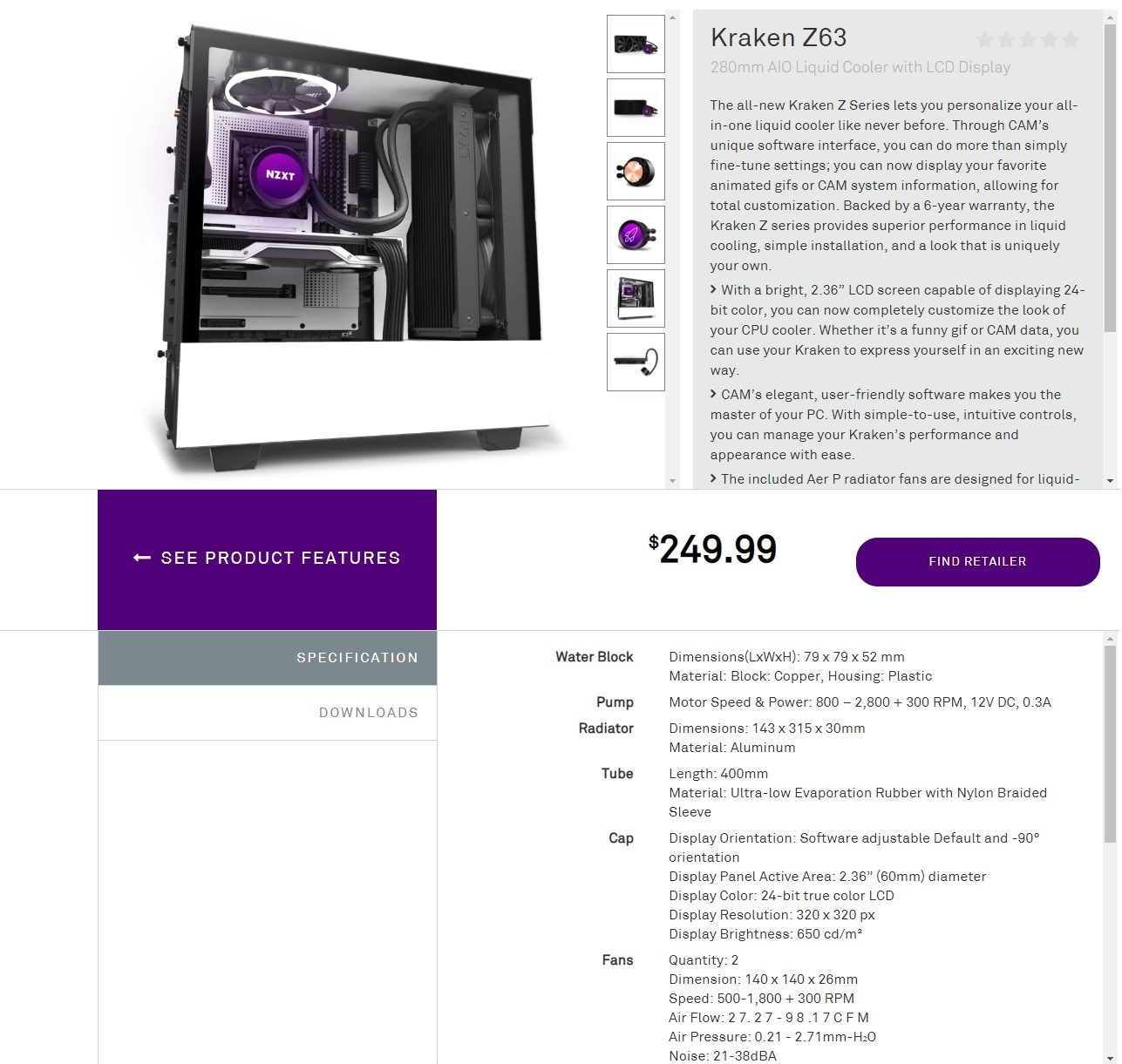 Tản Nhiệt Nước AIO NZXT Kraken Z63