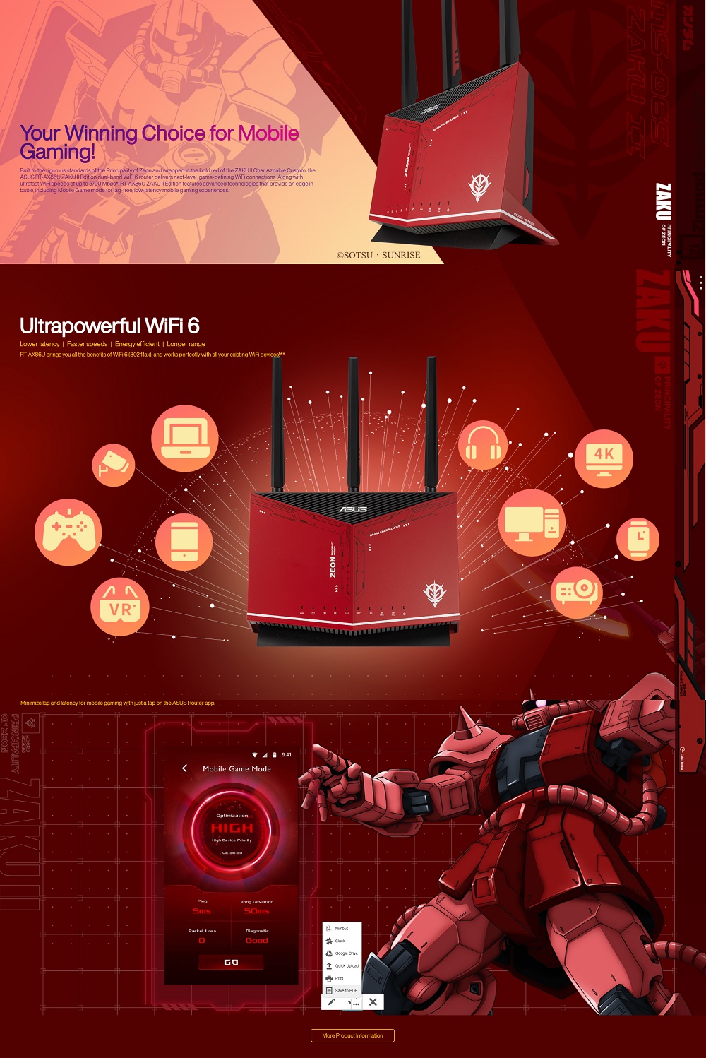Router Wifi Asus RT-AX86U Zaku II Edition